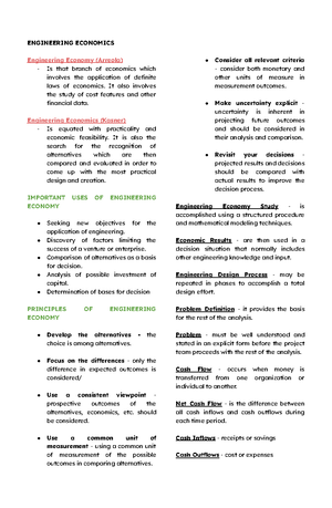 Engineering Economy Sample problems w/ solutions - Ag uñas, Jec el B ...