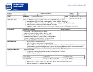 Business Studies Notes GRADE 11 (LIMPOPO) 2023: Comprehensive Overview ...