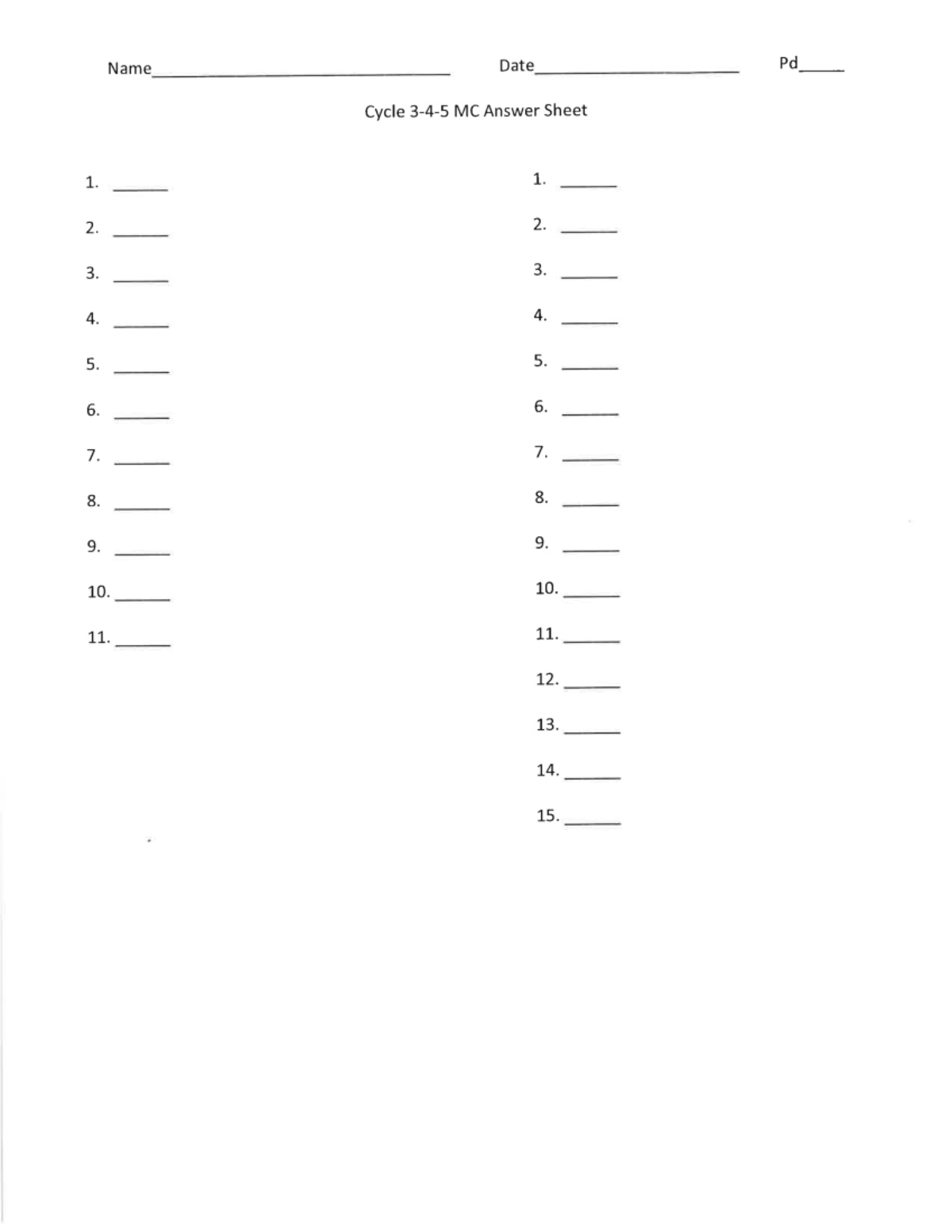 Cycle+3-4-5+MC&FRQ+Answer+Sheet - Name Date Pd Cycle MC Answer Sheet 1 ...