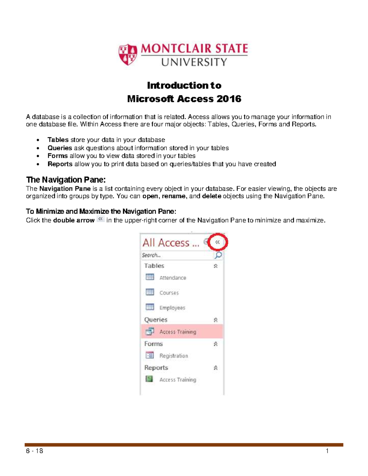 Introduction to Microsoft Access 2016: Key Features and Functions - Studocu