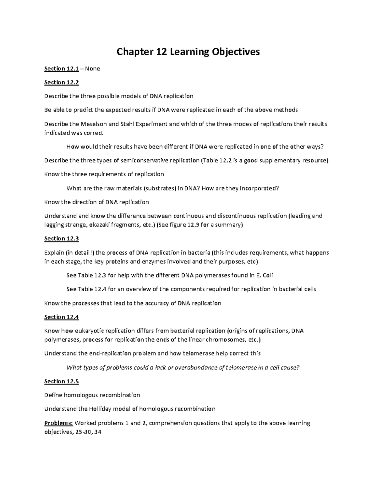 Chapter 12 Learning Objectives - Chapter 12 Learning Objectives Section ...