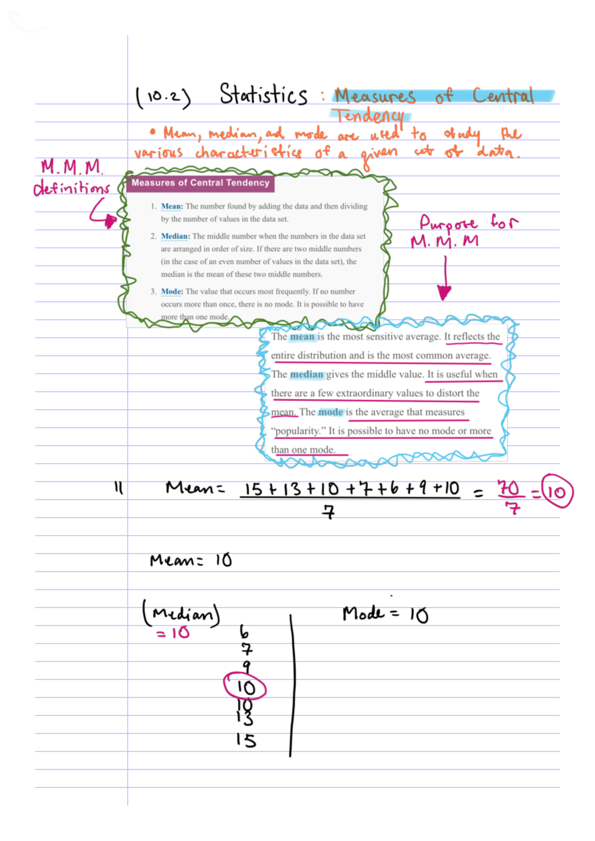 Statistics 10.2: Understanding Measures of Central Tendency - Studocu