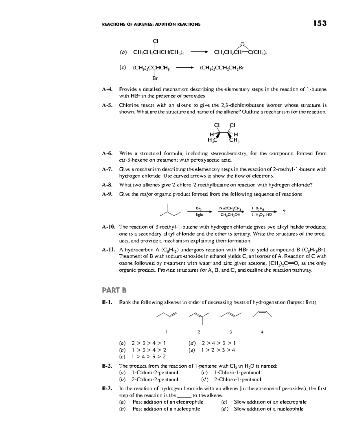 Organic Chemistry 4th Ed: Alkenes Addition Reactions & Mechanisms - Studocu