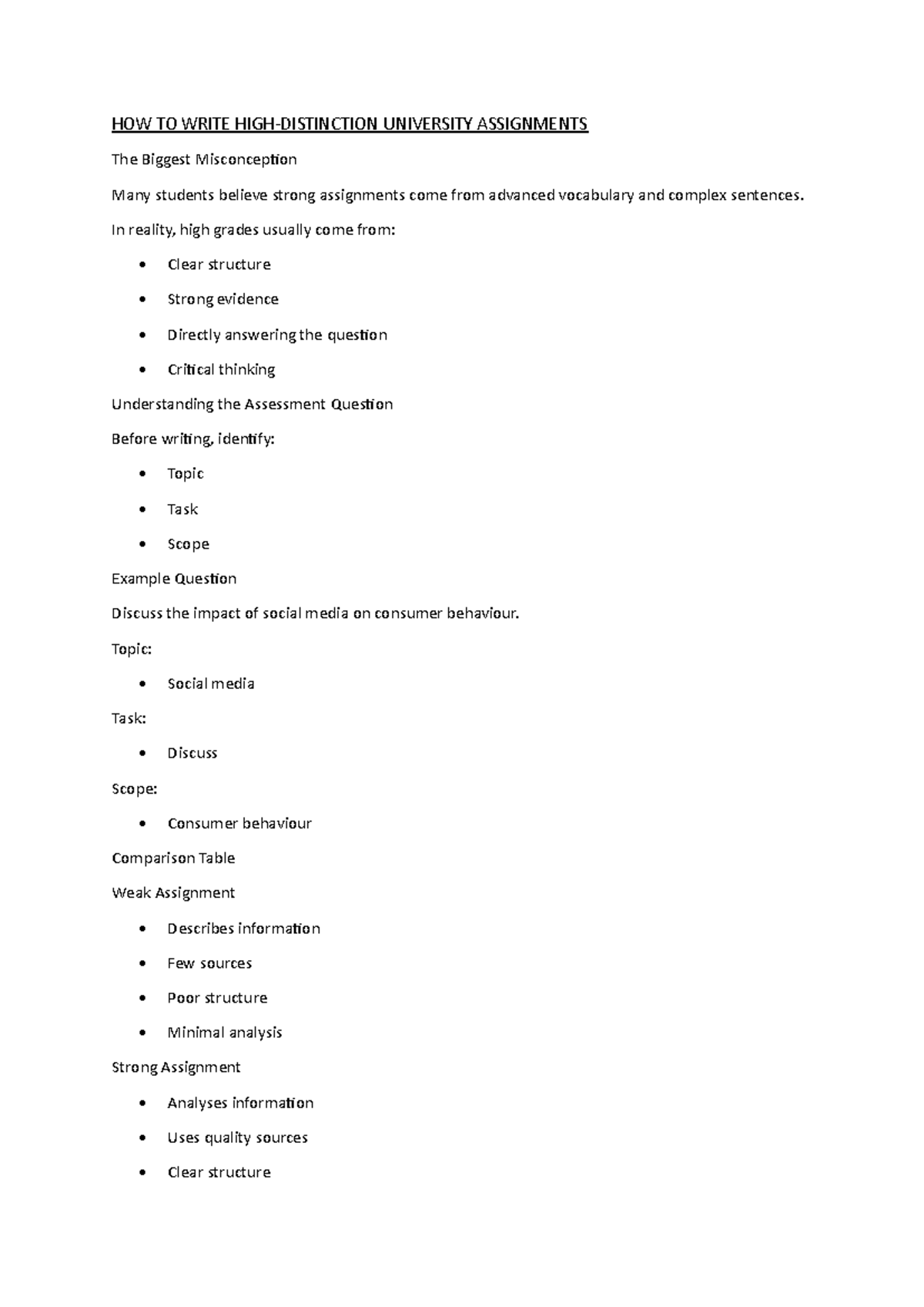 ENG 101: Essay Writing Tips for Higher Marks - Studocu