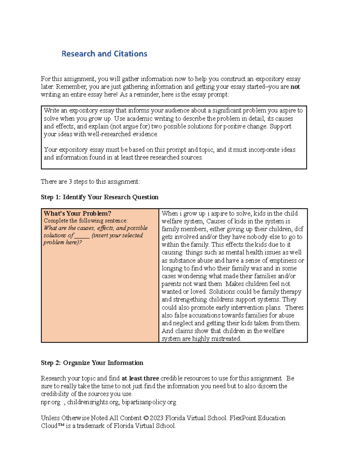 03 04 Research and Citations: Analyzing Child Welfare Challenges - Studocu