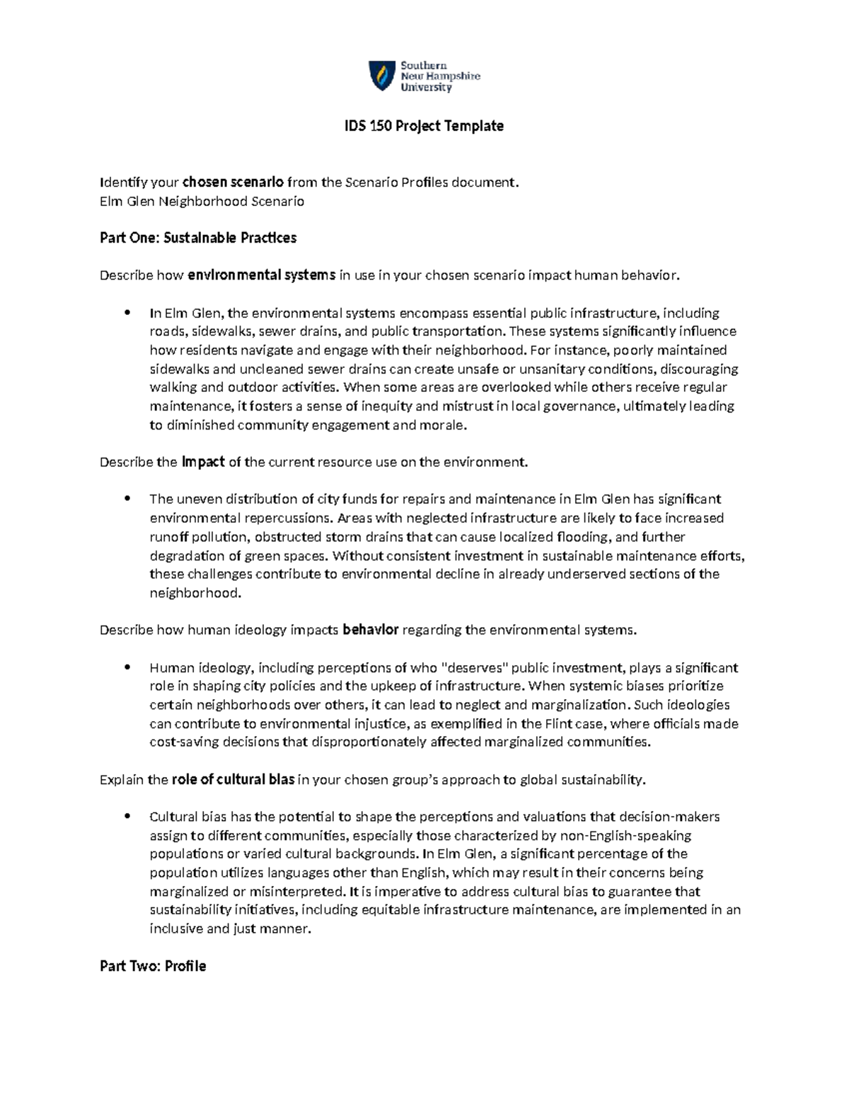 IDS 150 Project: Sustainable Practices and Environmental Impact in Elm ...