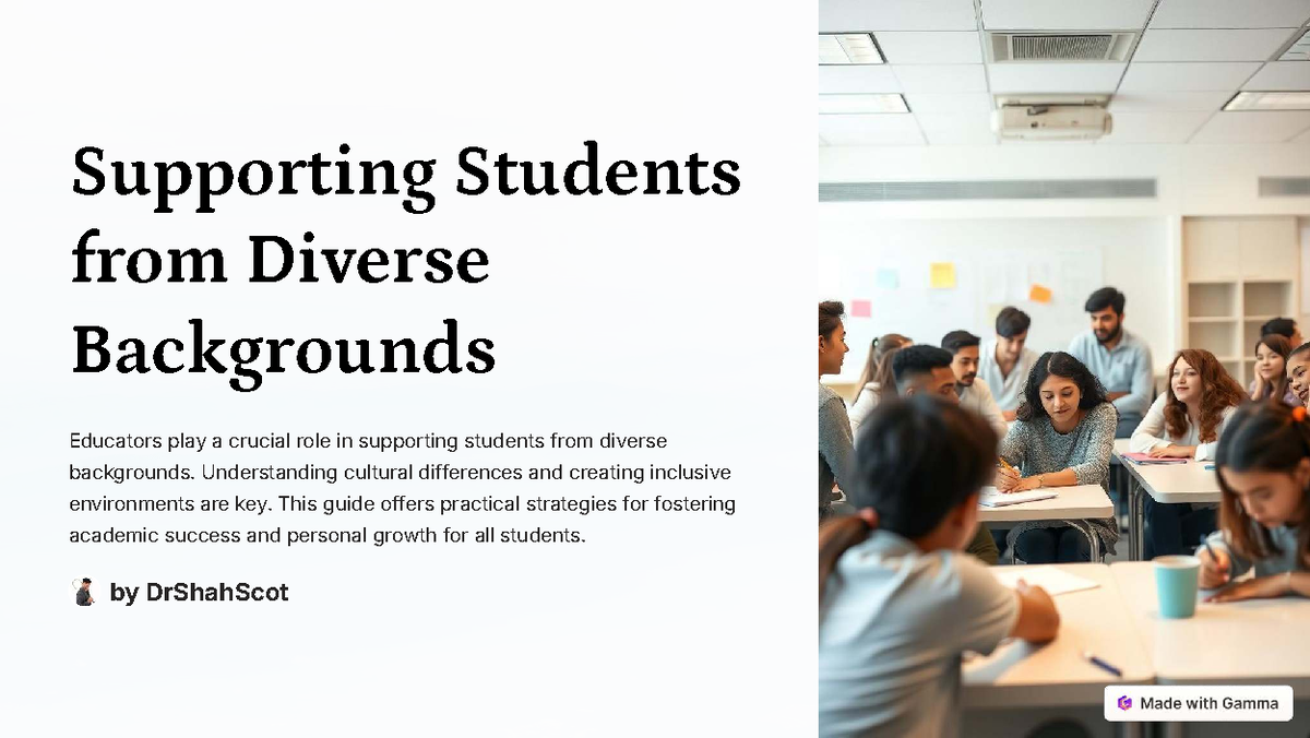 Supporting Diverse Students: Strategies for Educators (EDU 6) - Studocu