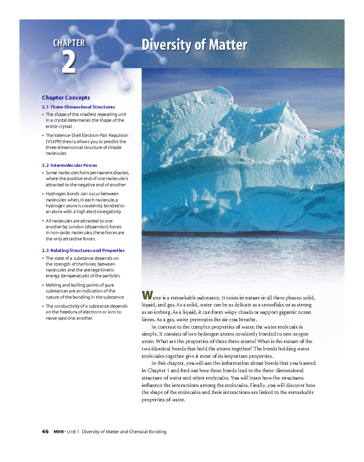 CH2 Diversity of Matter: Structures, Forces, and Properties - Studocu