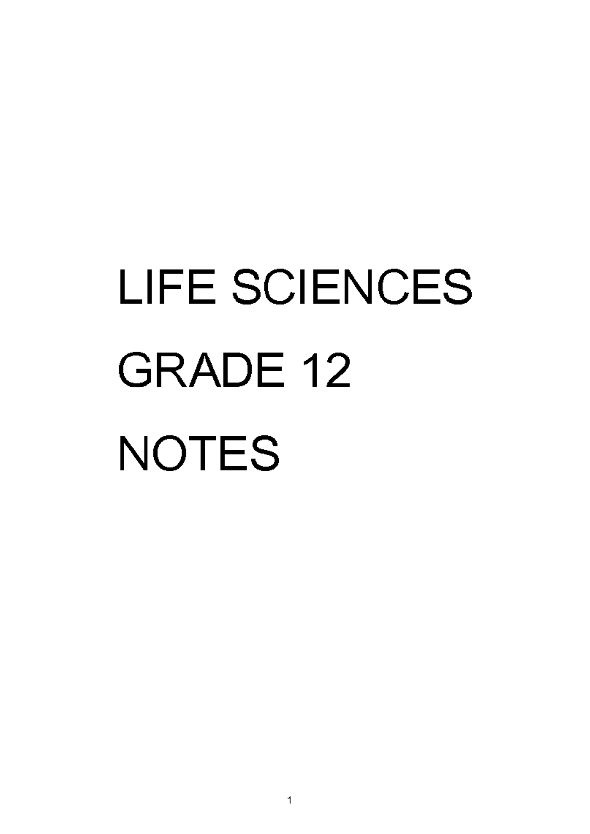 LIFE Sciences G12 Final Exam Notes: DNA and RNA Overview - Studocu