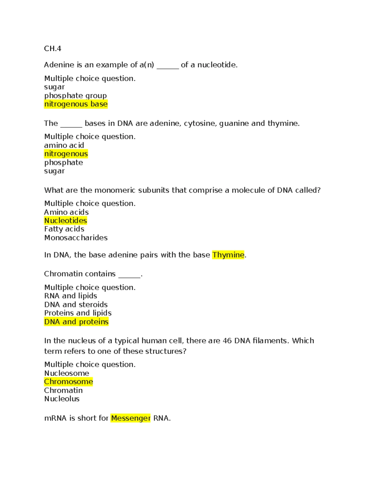 Chapter 1 HW Question Bank: Anatomy and Physiology Concepts - Studocu