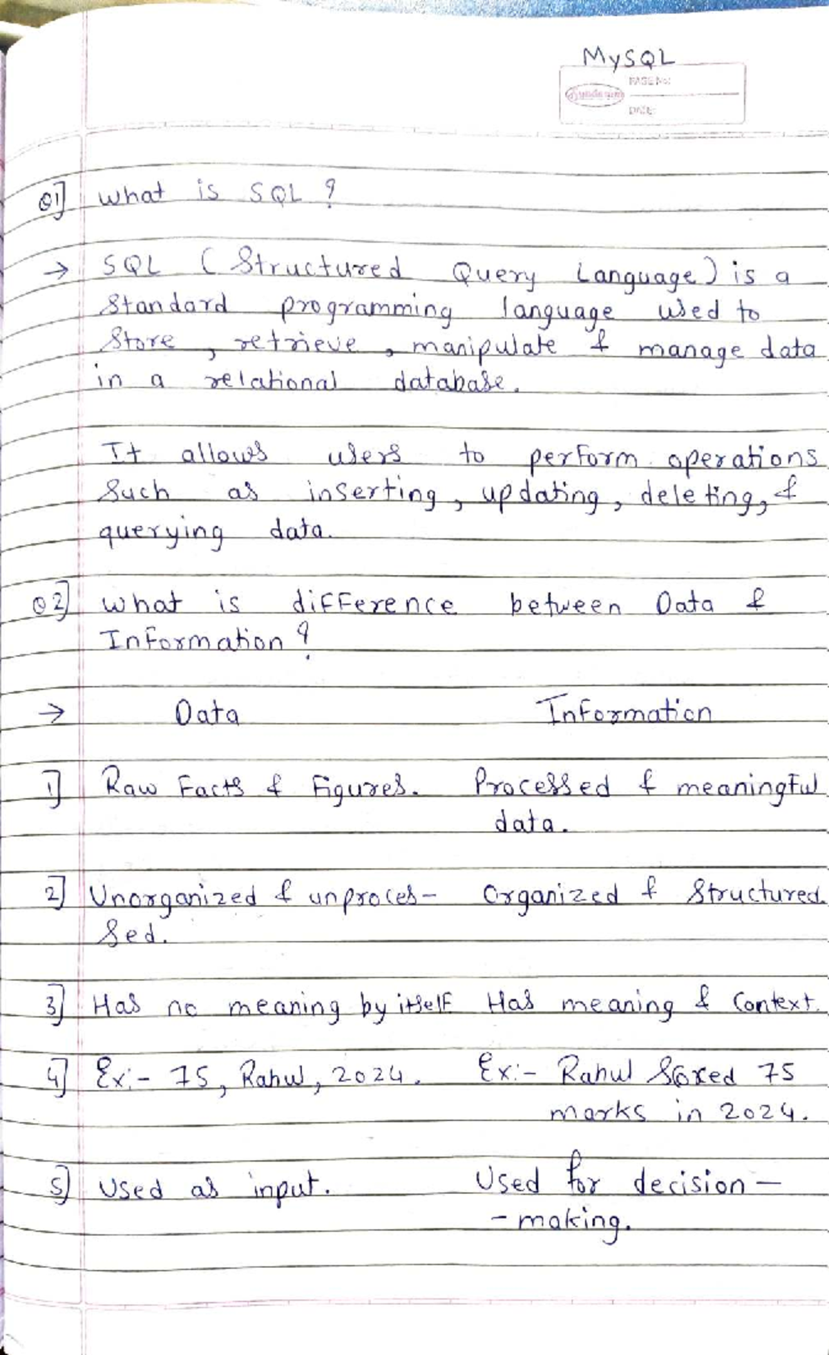 SQL Assignment: Understanding Databases and DBMS Concepts - Studocu