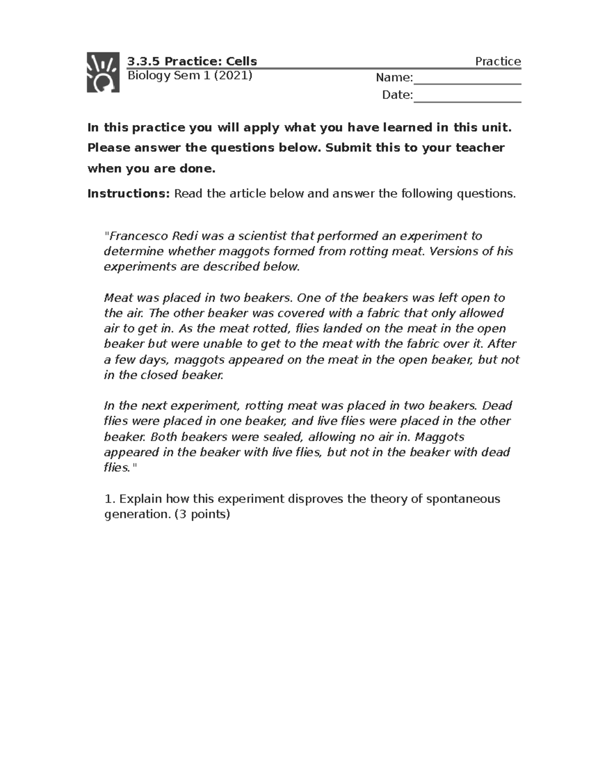 3.3.5 Practice - Cells (Practice) - 3.3 Practice: Cells Practice ...