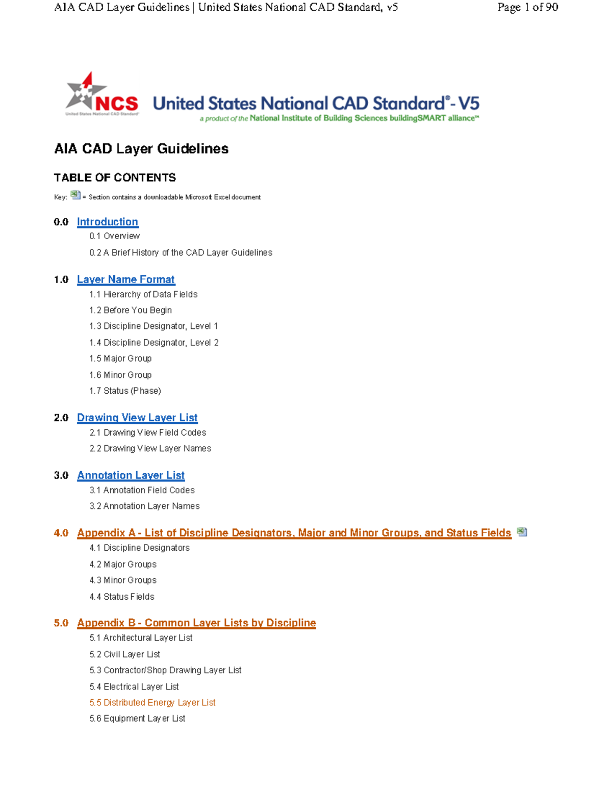 AIA CAD Layer Guidelines: National CAD Standard v5 Overview - Studocu