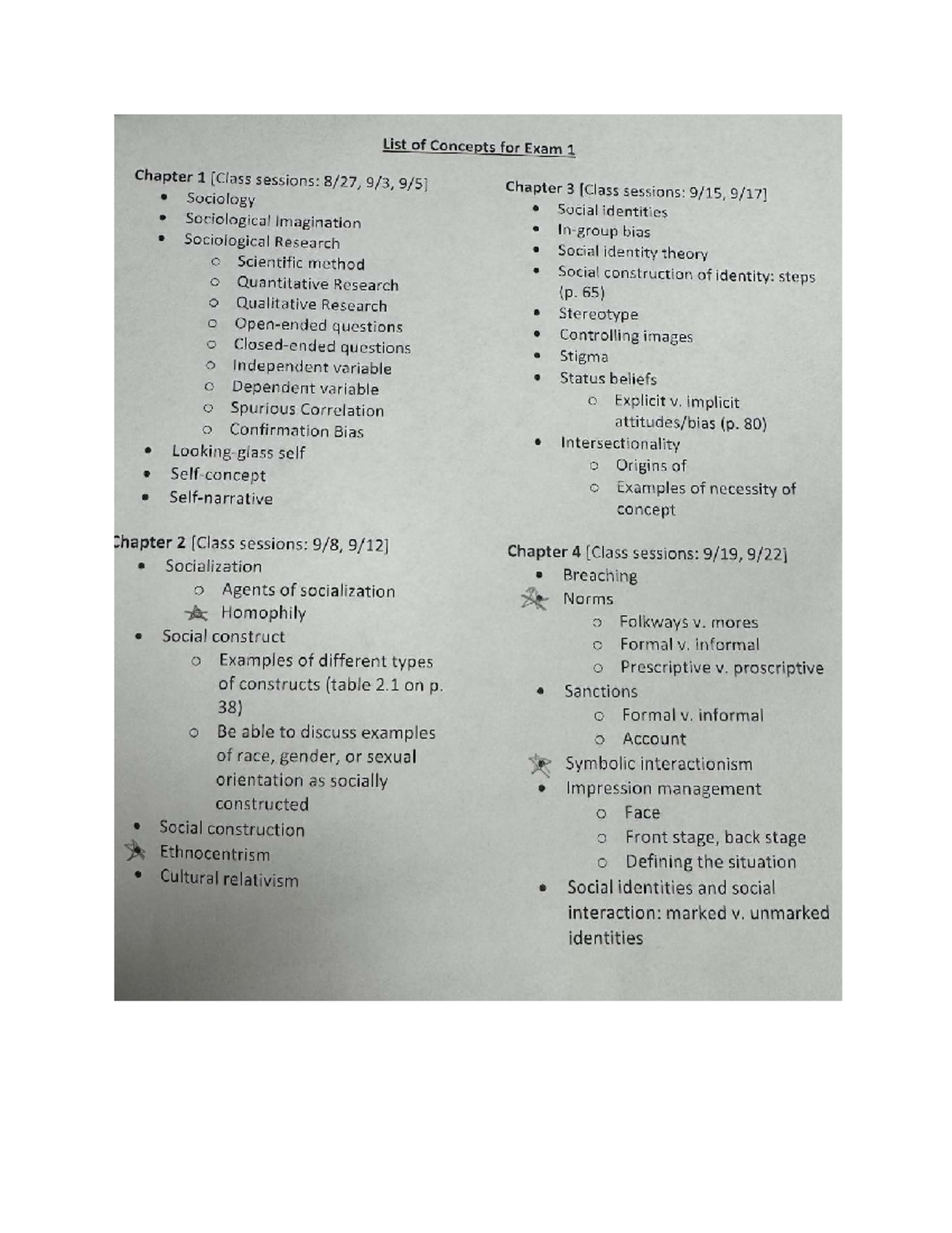 SOC Study Notes: Key Concepts for Exam 1 (Chapters 1-4) - Studocu