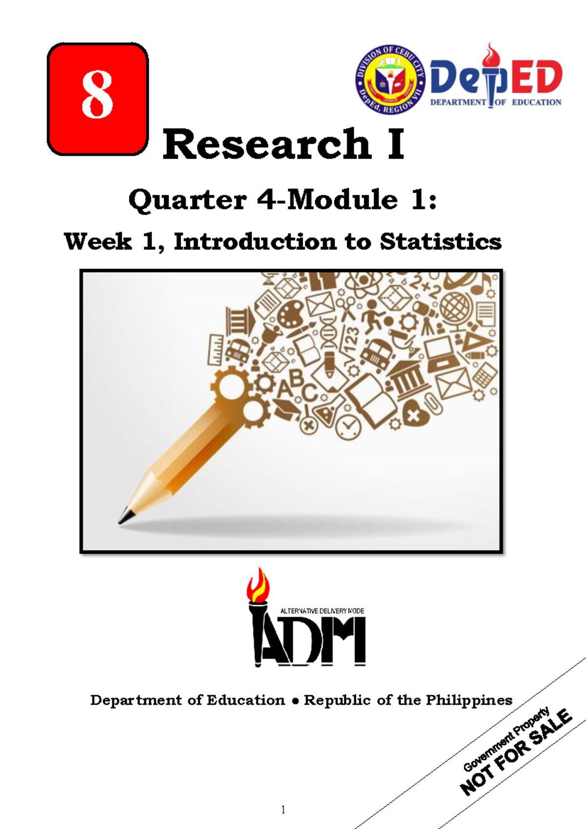 M1 Q4 Module 1: Intro to Statistics in Research I (Grade 8) - Studocu