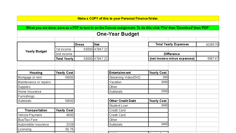 Copy of 1.04 Portfolio Future Budget - Personal Finance Worksheet - Studocu