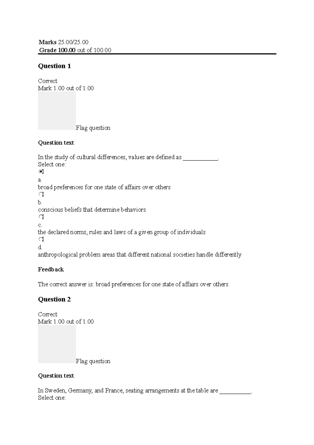 BUS2207 Unit 3 Graded Quiz - Marks 25/25. Grade 100 out of 100 ...