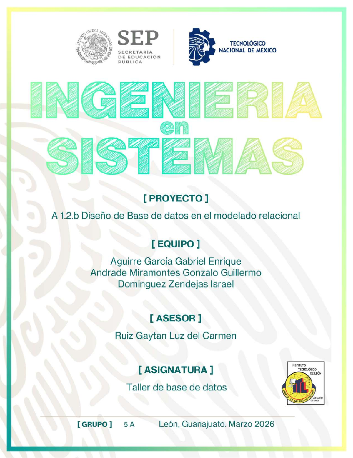 Actividad 1.2.b Diseño de Base de Datos Relacional para CFE - Studocu