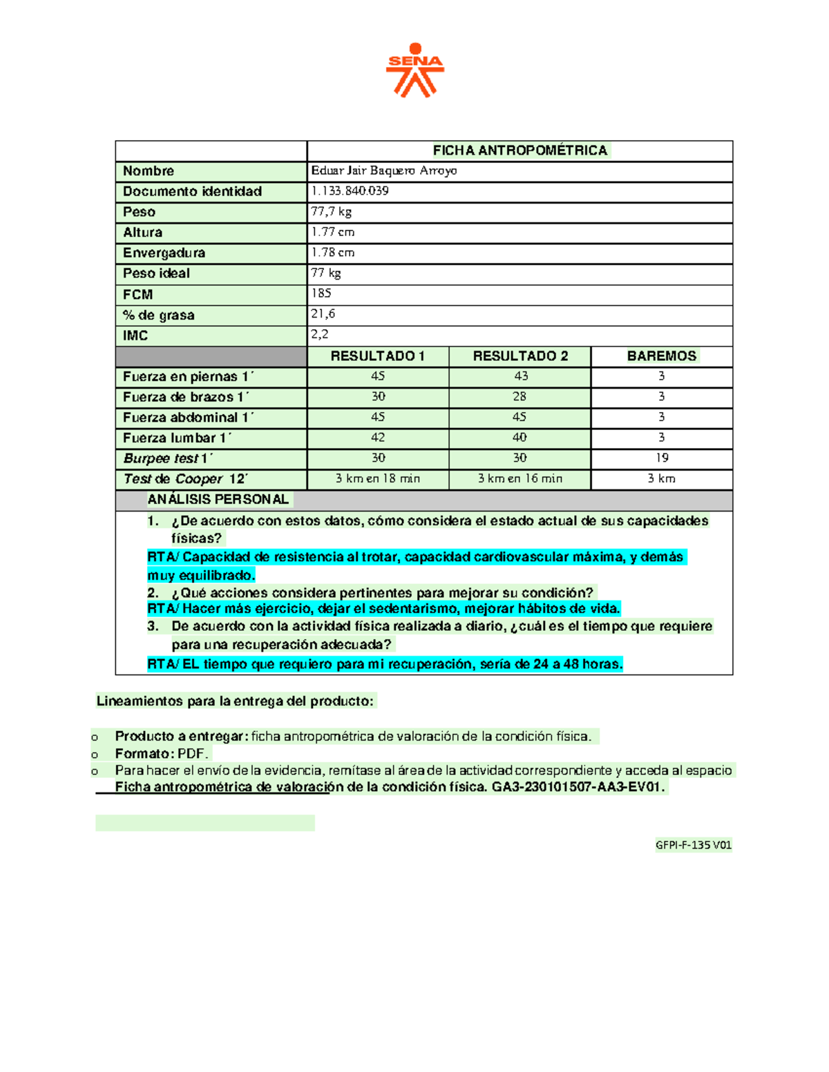 Ficha Antropométrica de Valoración Física GA3-230101507-AA3-EV01 - Studocu