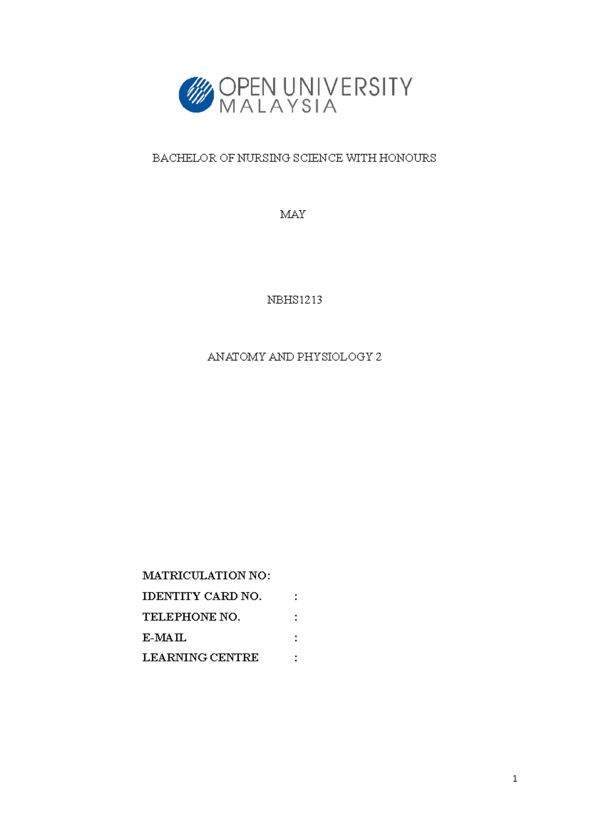 Anatomy and Physiology 2 Assignment Summary - NBHS1213 - Studocu