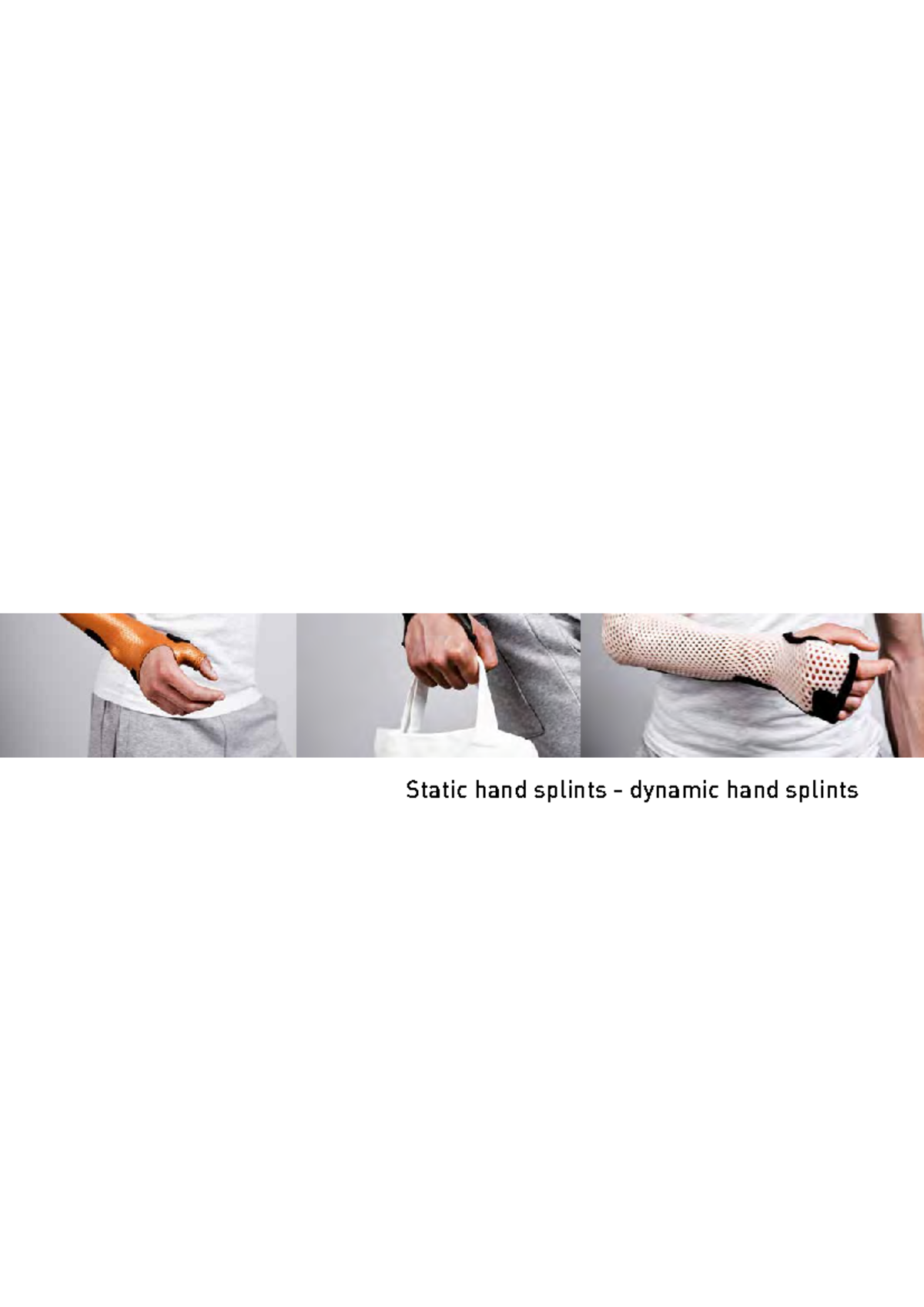 Ortesis y productos de apoyo - Static hand splints - dynamic hand ...