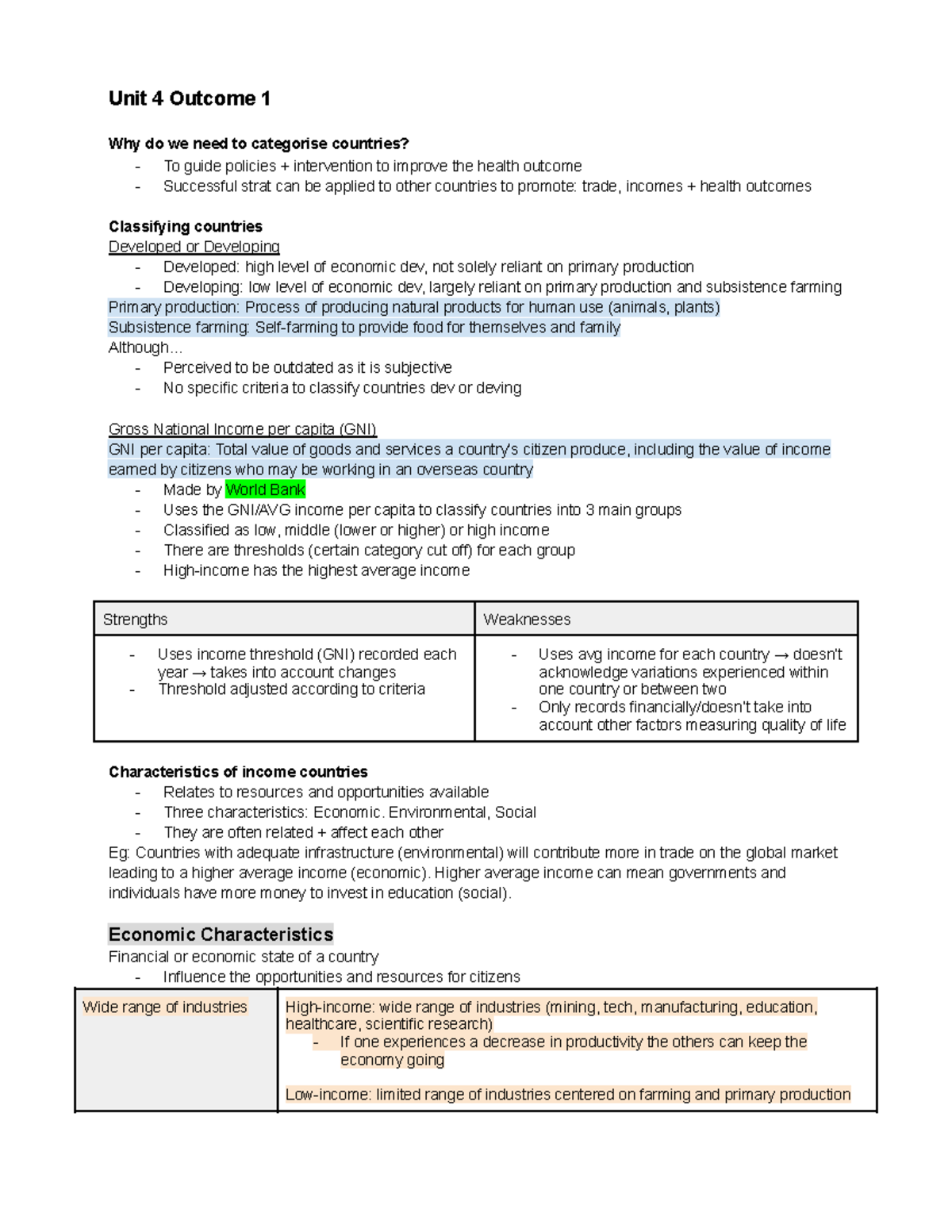Unit 4 AOS1 HHD - Classifying Countries and Health Outcomes Analysis ...
