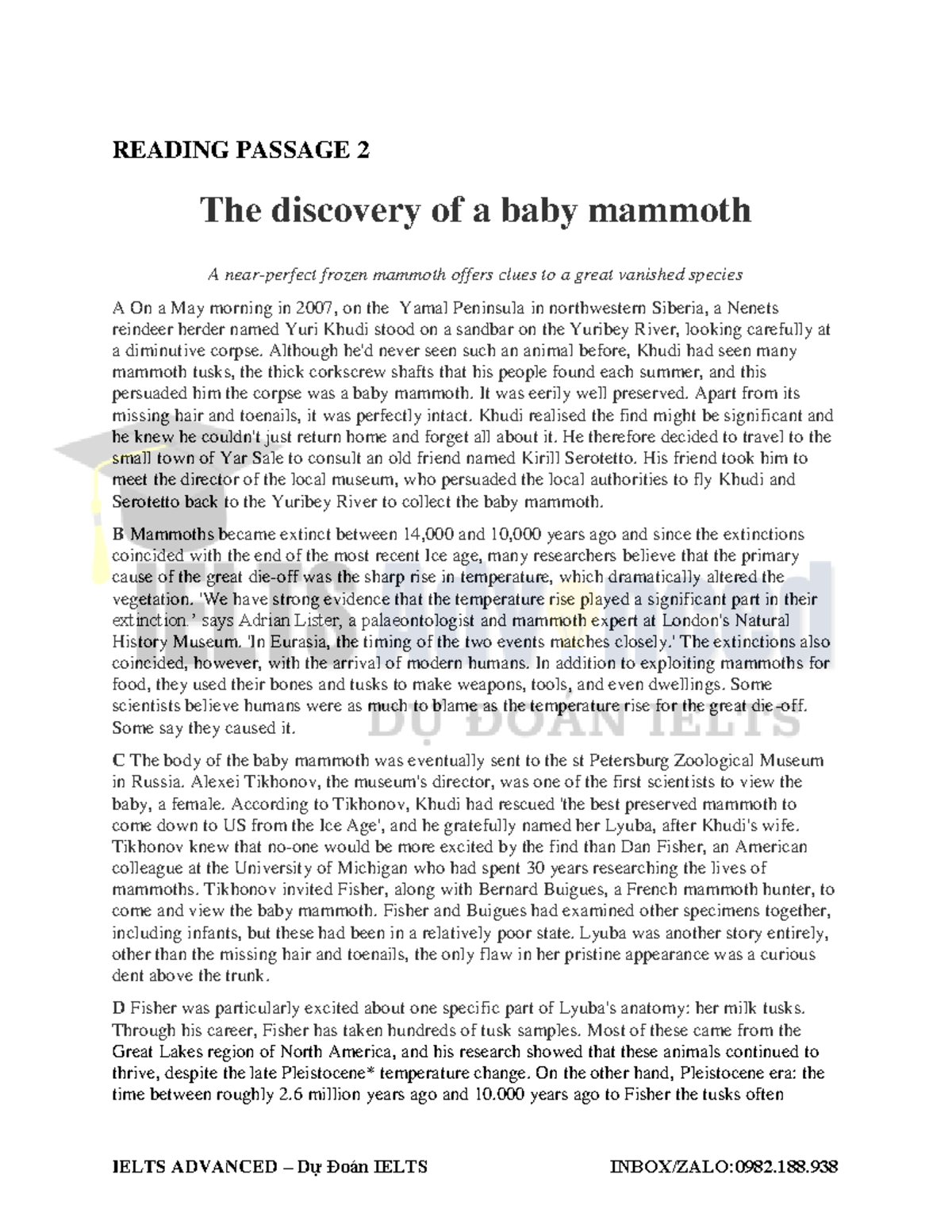 Reading Passage 2 - qweqeqweqwe - READING PASSAGE 2 The discovery of a ...