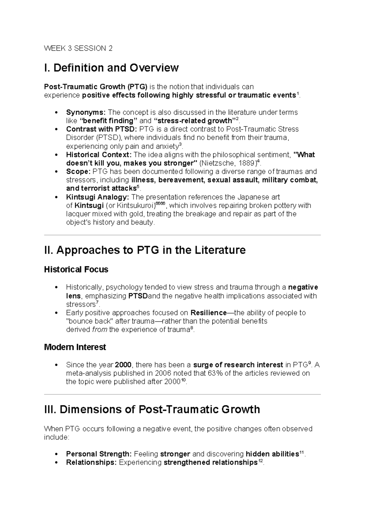 WEEK 3 Session 2 - Understanding Post-Traumatic Growth (PTG) - Studocu