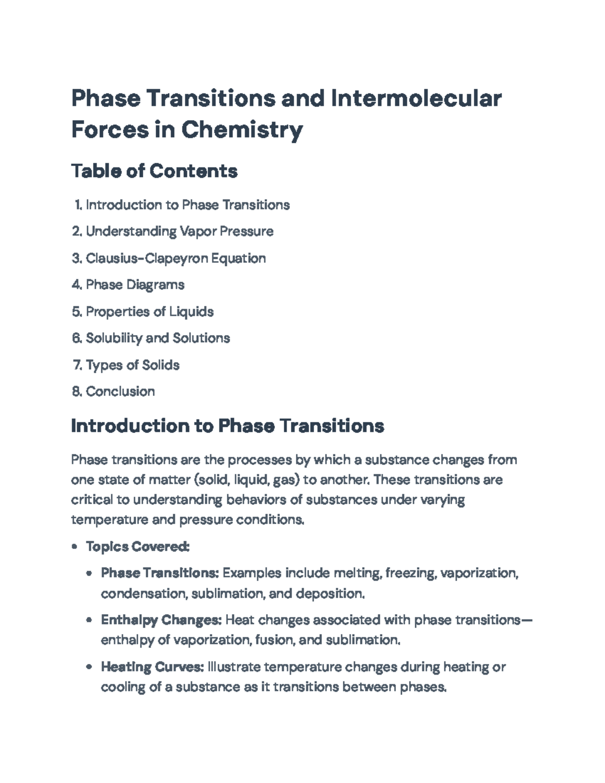 Phase Transitions & Intermolecular Forces in Chem 101: Key Insights ...