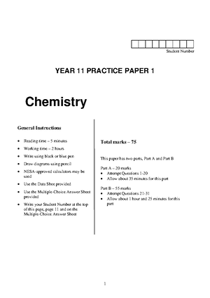 Acid-Base Reactions Sample Exam HSC Module Examination Notes - Studocu