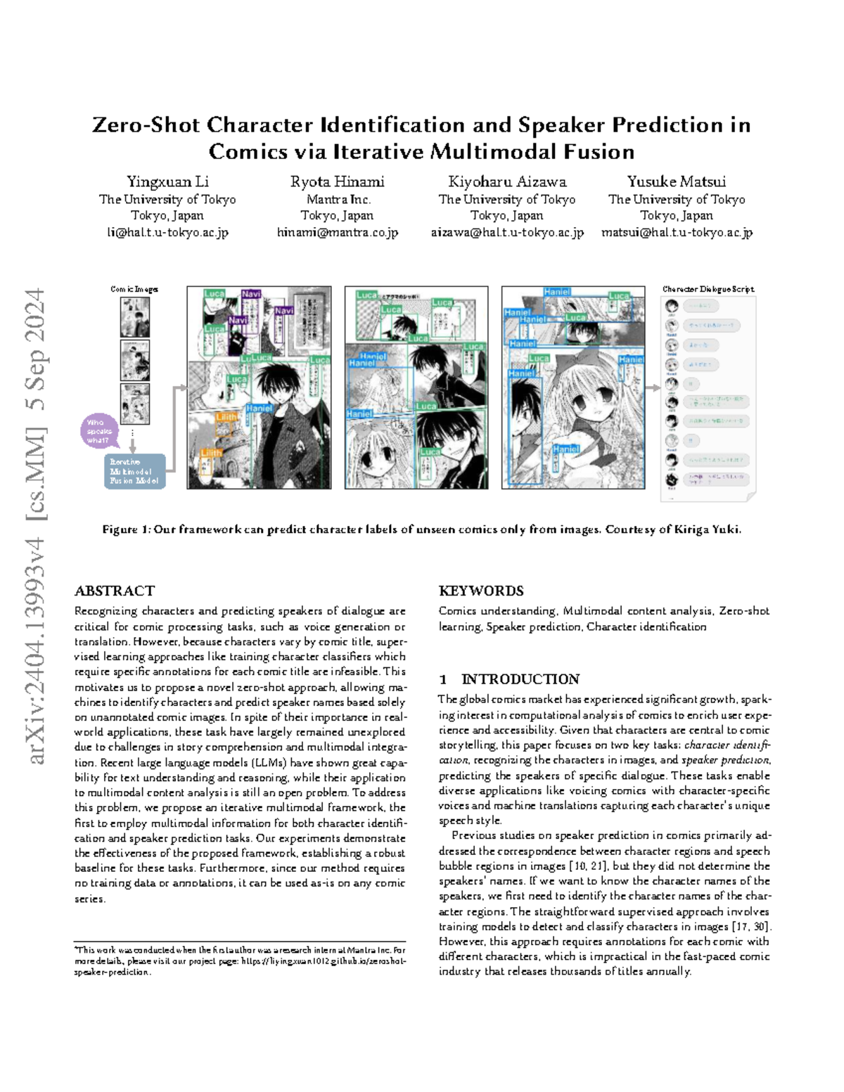2404 - Character Identification and Speaker Prediction in Comics - Studocu