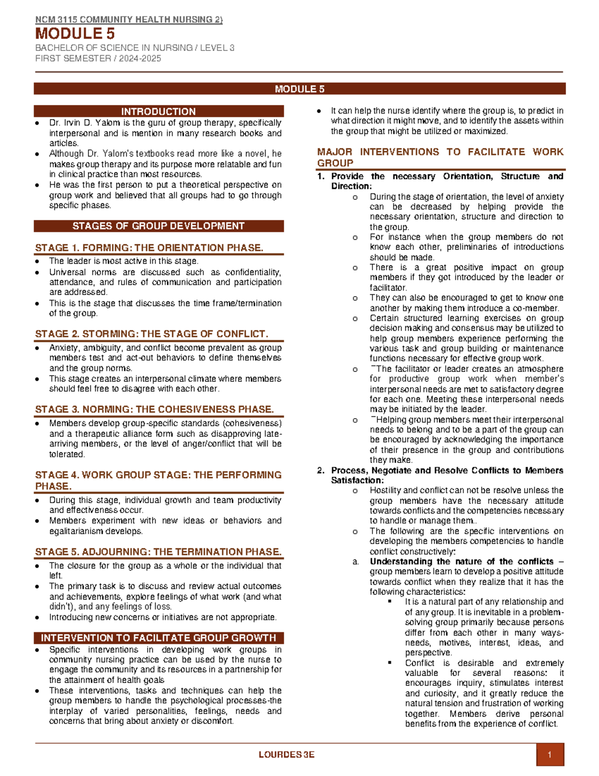 Module 5 - Community health nursing is a combination of nursing and ...