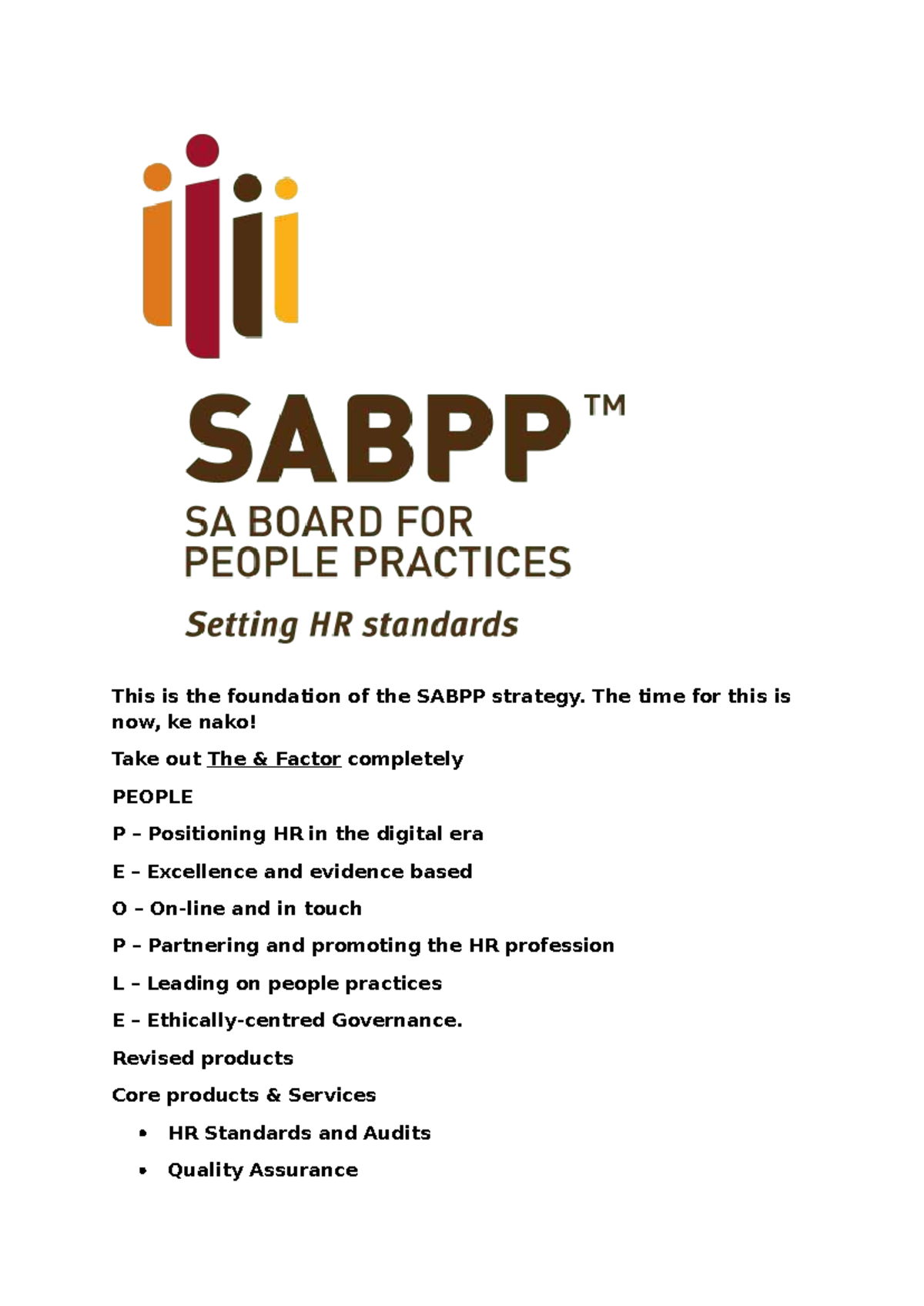National HR Competency Model: Benchmarking Professionalism in HR - Studocu