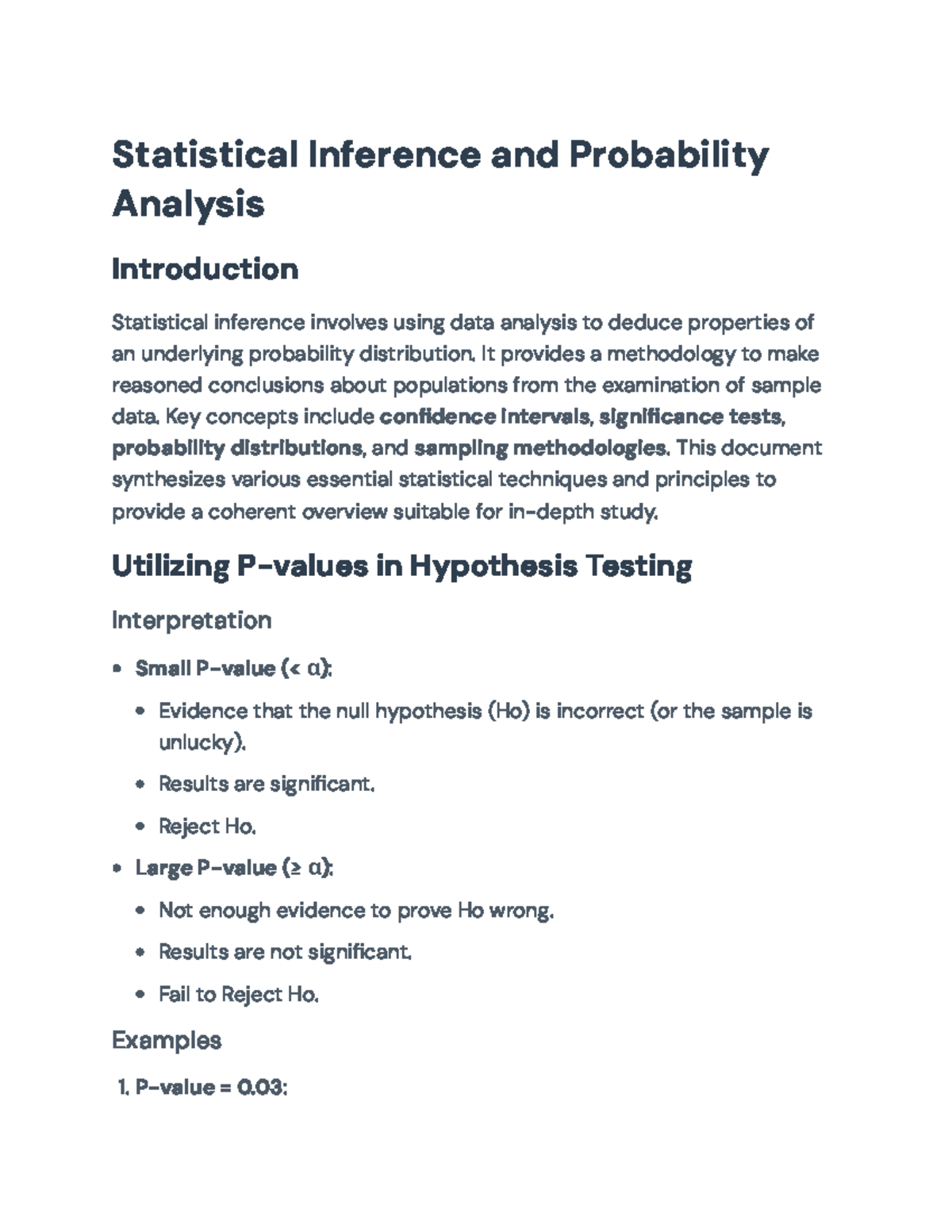Statistical Inference & Probability: Key Techniques for Data Analysis ...