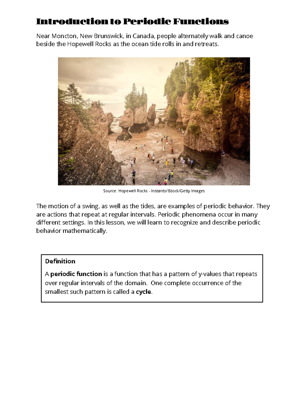 Periodic Behavior Examples