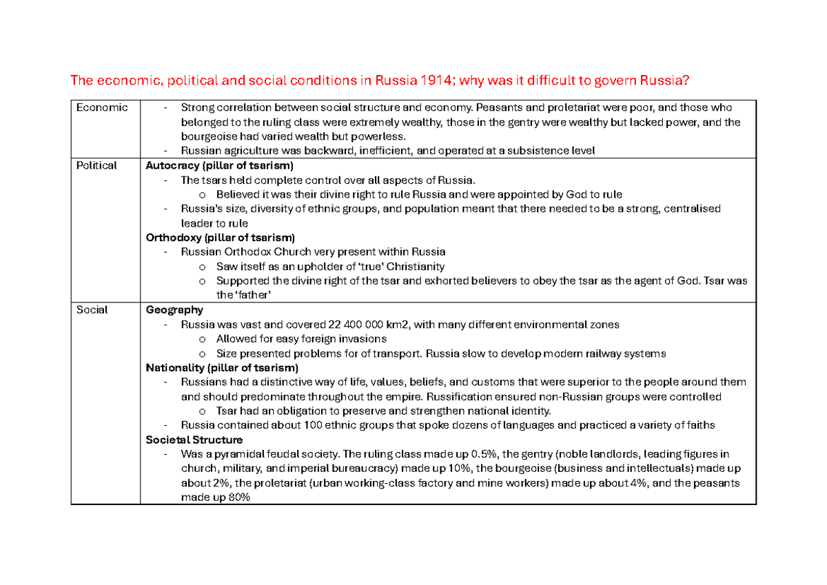 Modern History Unit 3: Economic, Political, and Social Dynamics in ...