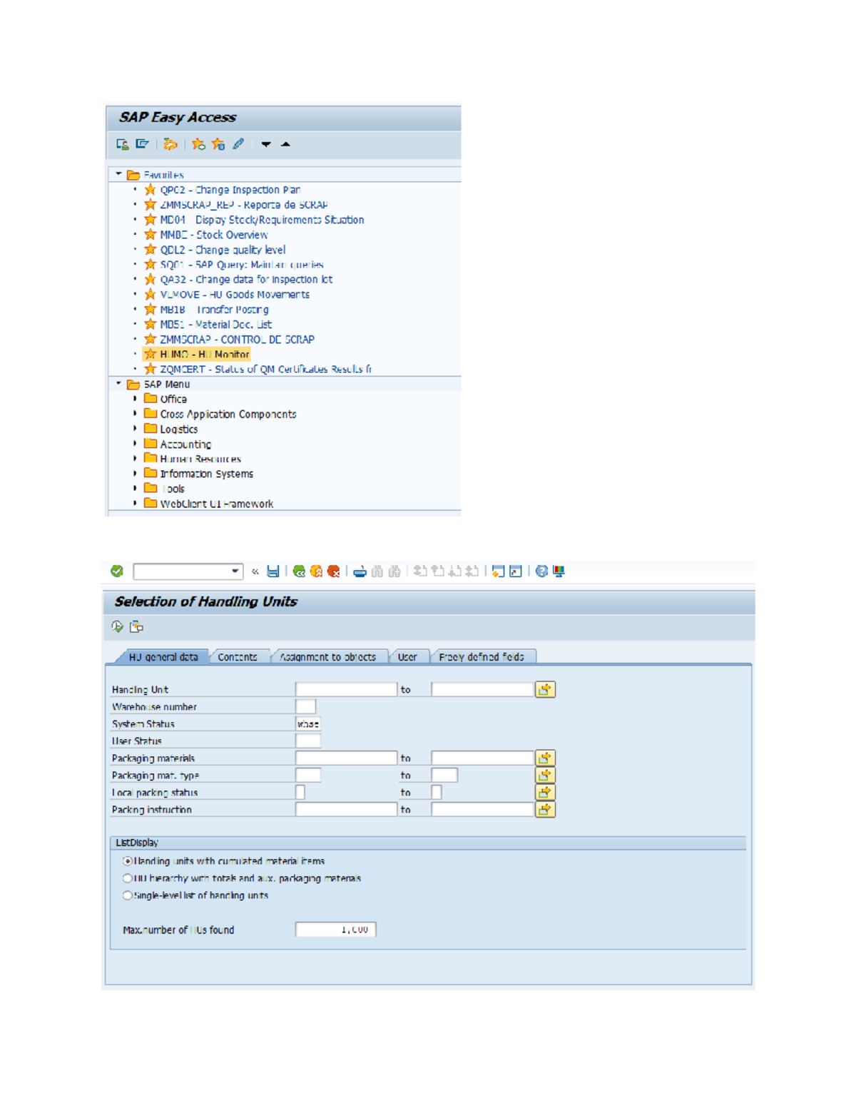 Logistic - ........................................ - SAP Easy Access D ...