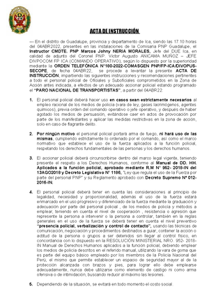 50 Modelos de Actas Policiales PNP - Curso de Derecho Penal - Studocu