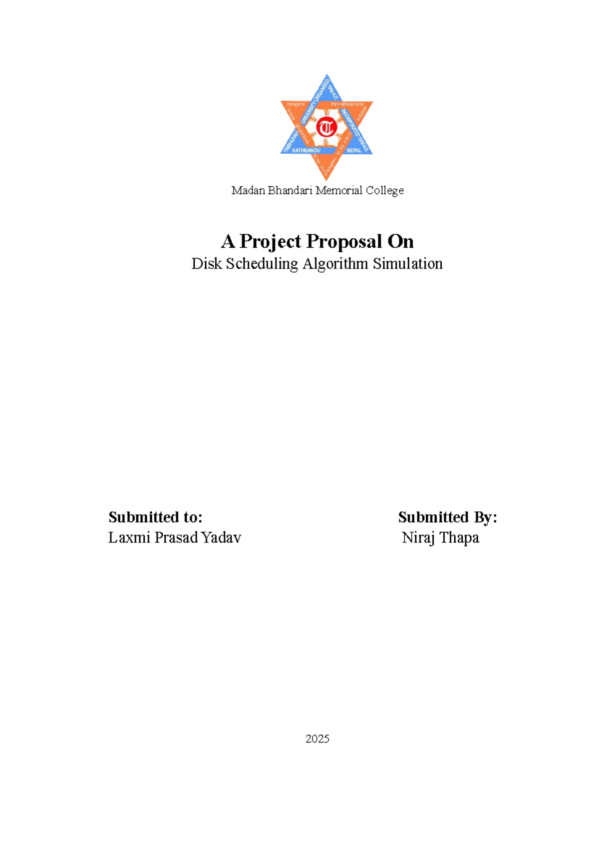 Project Proposal on Disk Scheduling Algorithm Simulation (OS 2025 ...