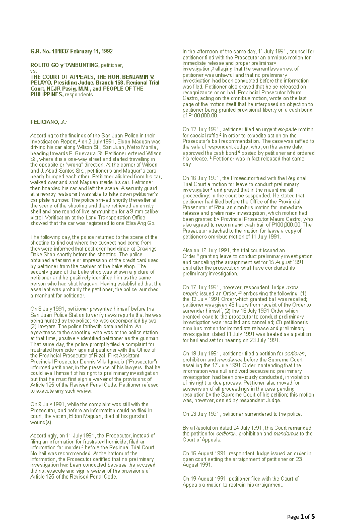 112.8-Rolita Go vs CA, G.R. No. 101837, February 11, 1992 - G. No ...