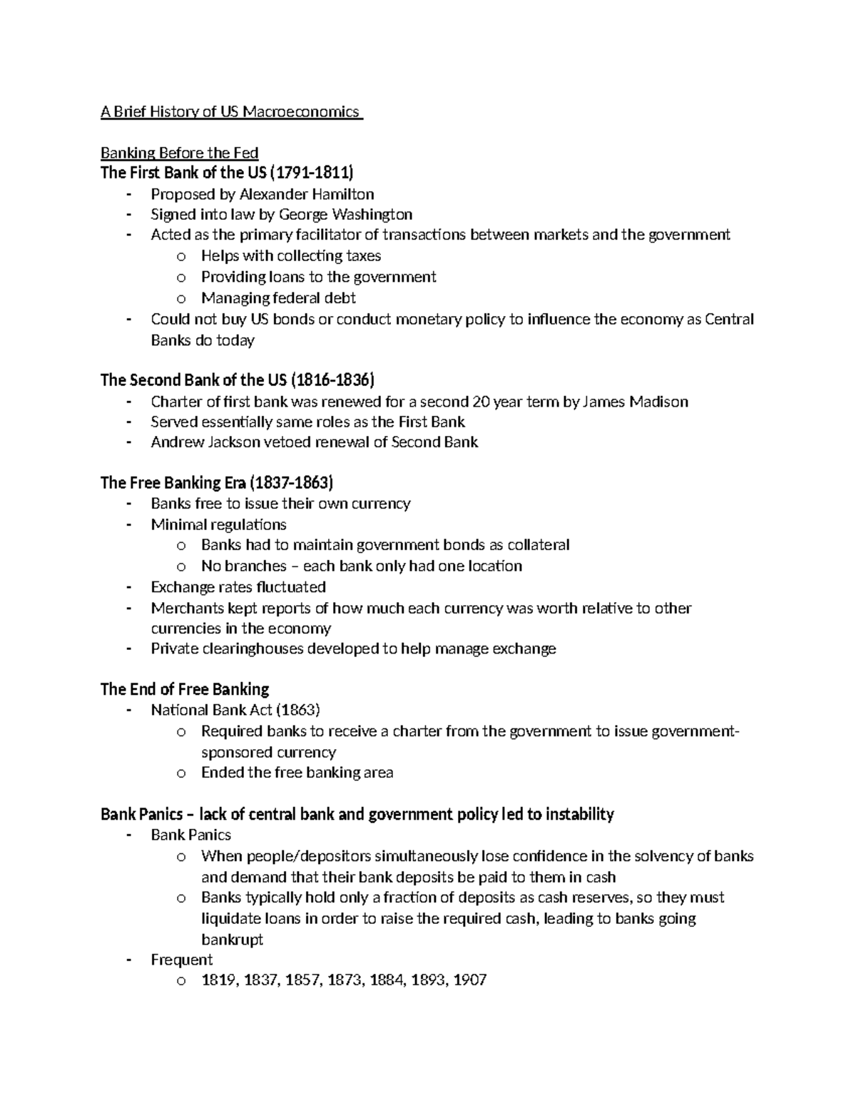 A Brief History of US Macroeconomics - A Brief History of US ...