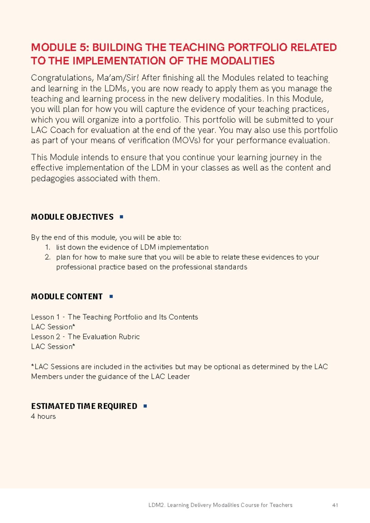 LDM2-Module 5 - LDM2: Learning Delivery Modalities Course for Teachers ...