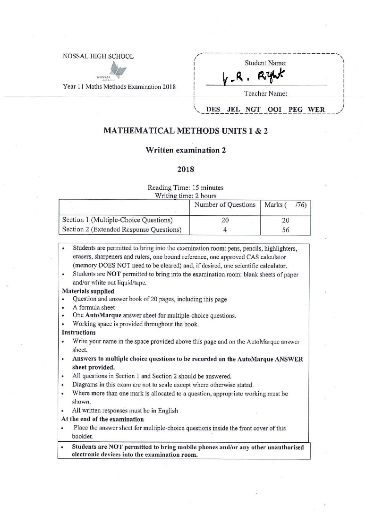 2018 11MM Exam 2 Solutions: Comprehensive Guide - Studocu