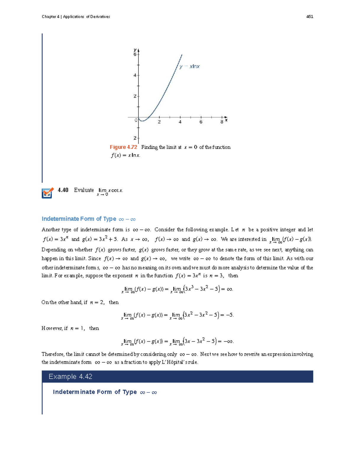 Chapter 4: Applications of Derivatives - Limits and Indeterminate Forms ...