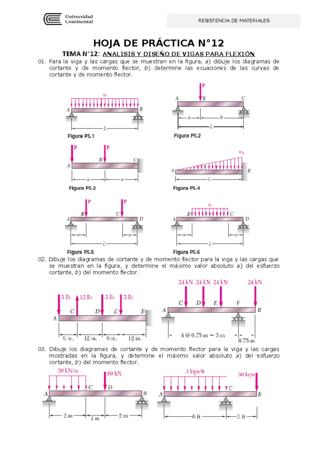 Práctica N°12: Análisis y Diseño de Vigas a Flexión - Studocu