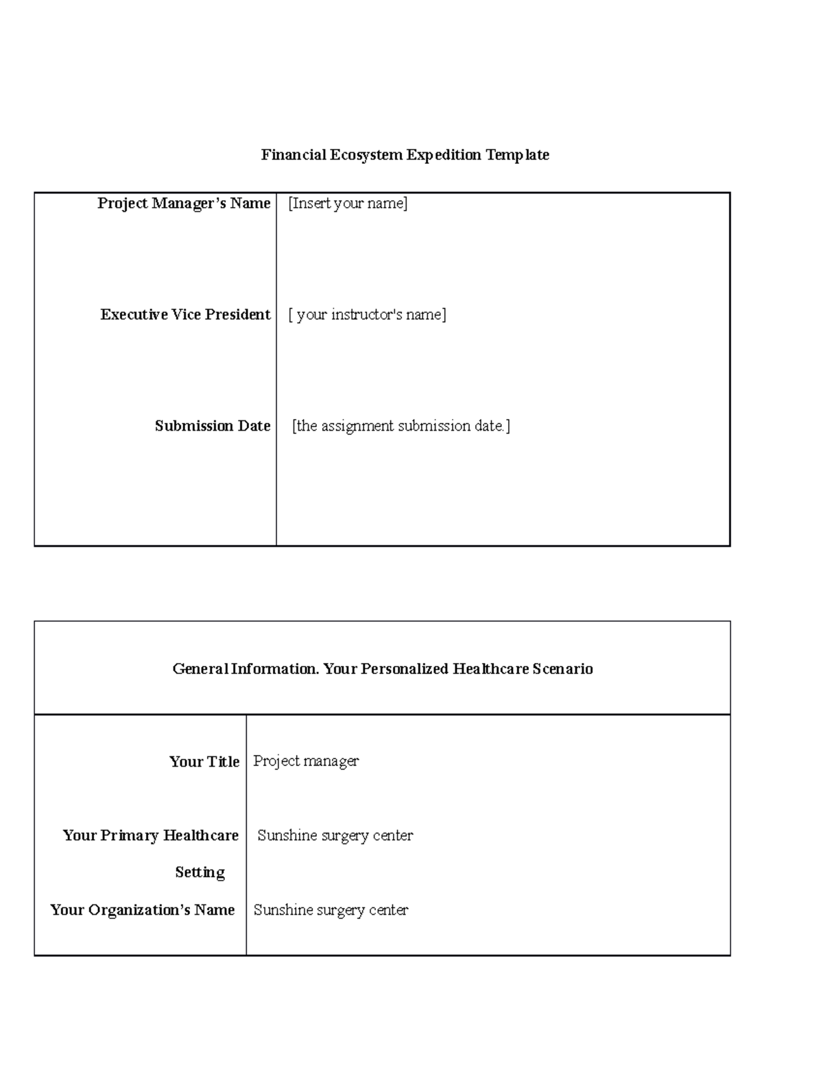 Week 4 Mini Assessment: Financial Ecosystem Expedition Template - Studocu