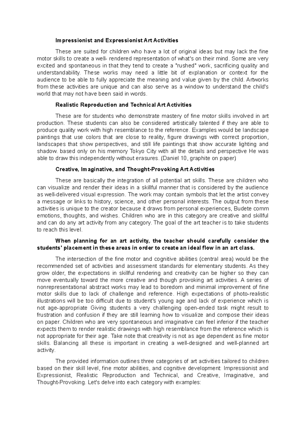 Art Activity Strategies for Kids: Impressionist & Expressionist Focus ...