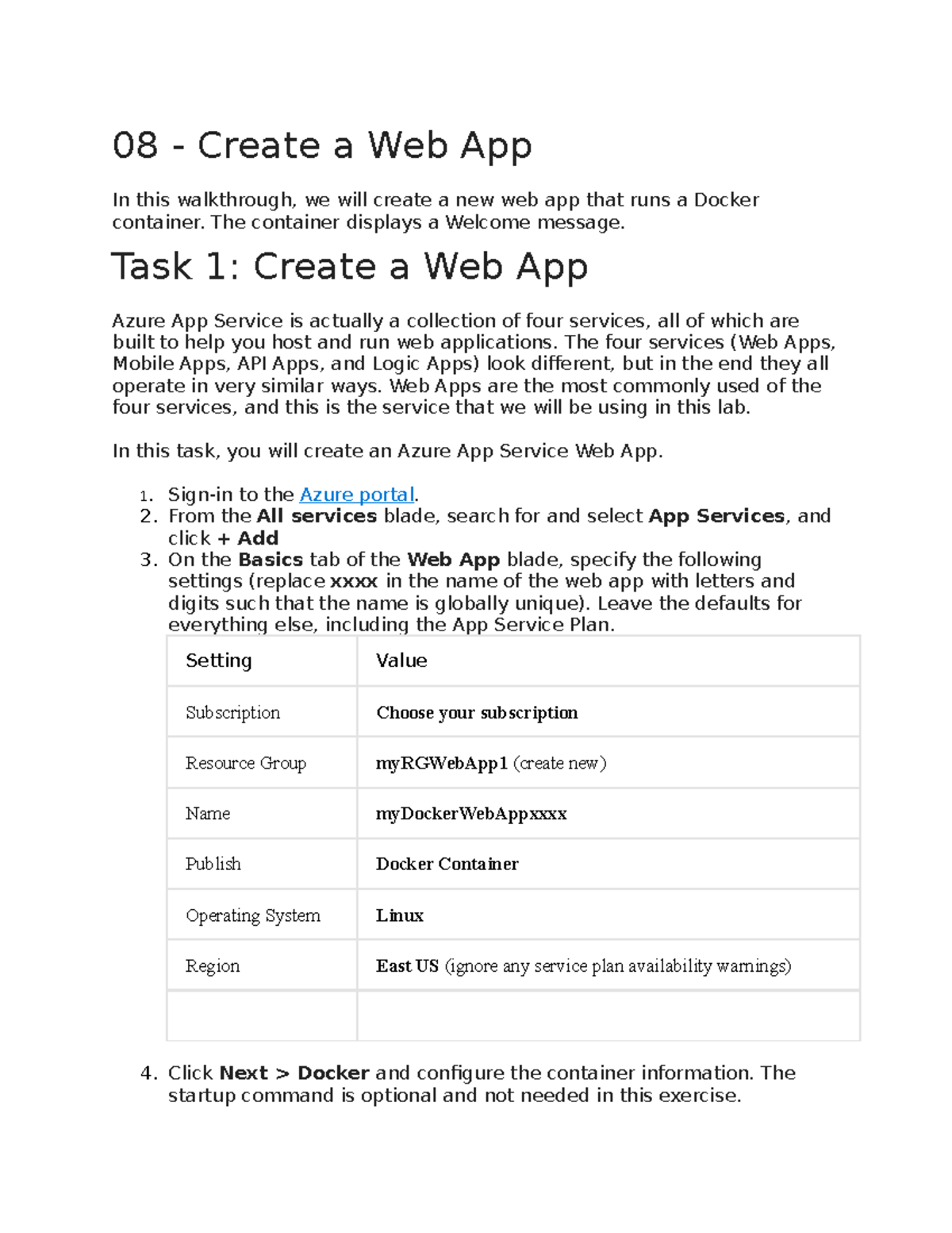 08 - Create a Web App - 08 - Create a Web App In this walkthrough, we ...