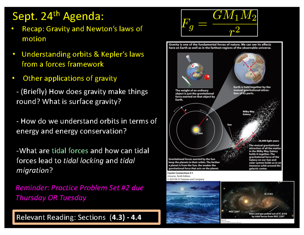 Physics 115: Understanding Newton's Laws and Kepler's 3rd Law in Orbits ...