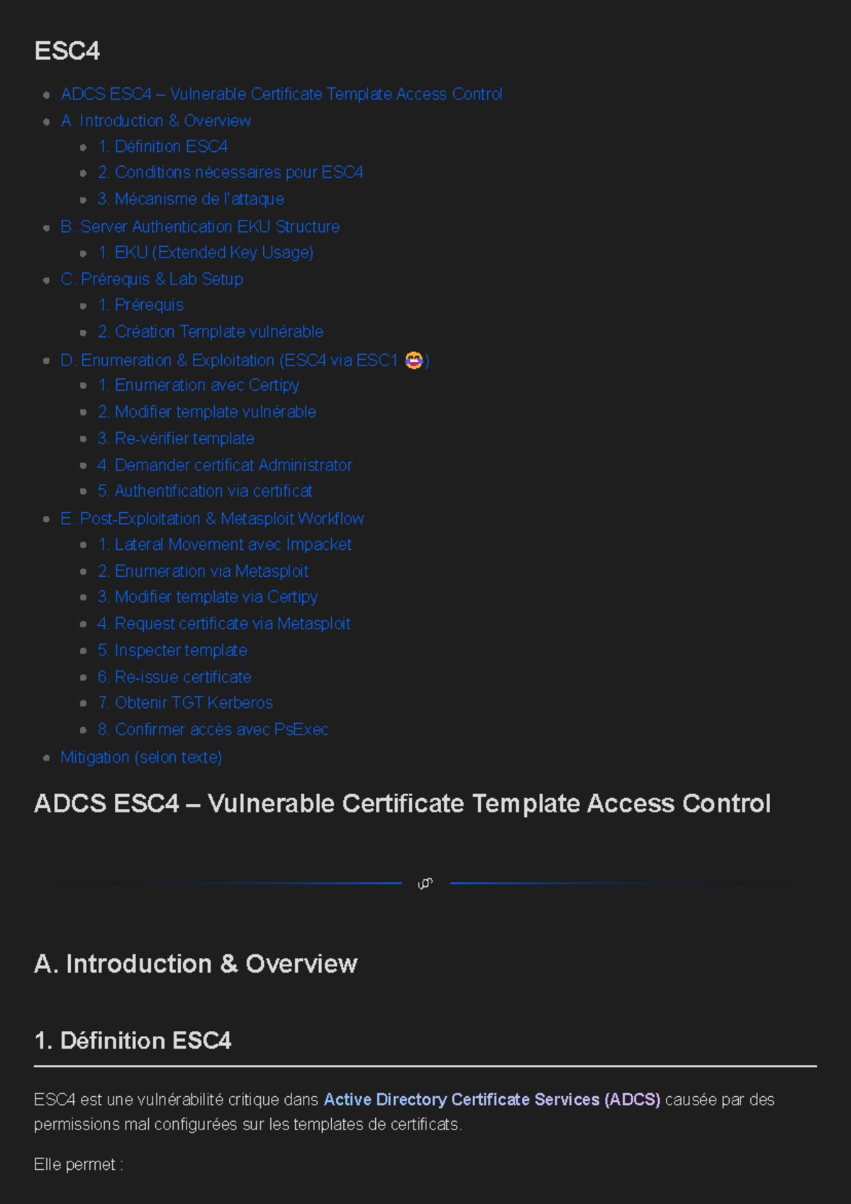 ADCS ESC4 – Vulnerable Certificate Template Access Control Guide - Studocu